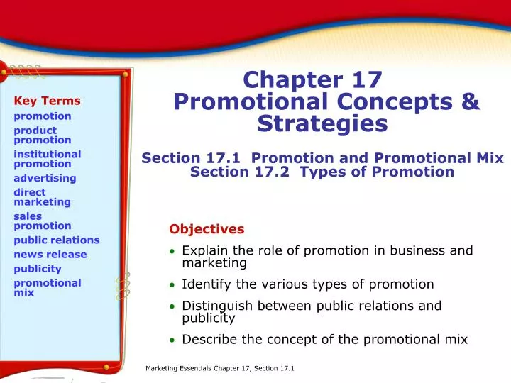PPT - Objectives Explain the role of promotion in business and ...
