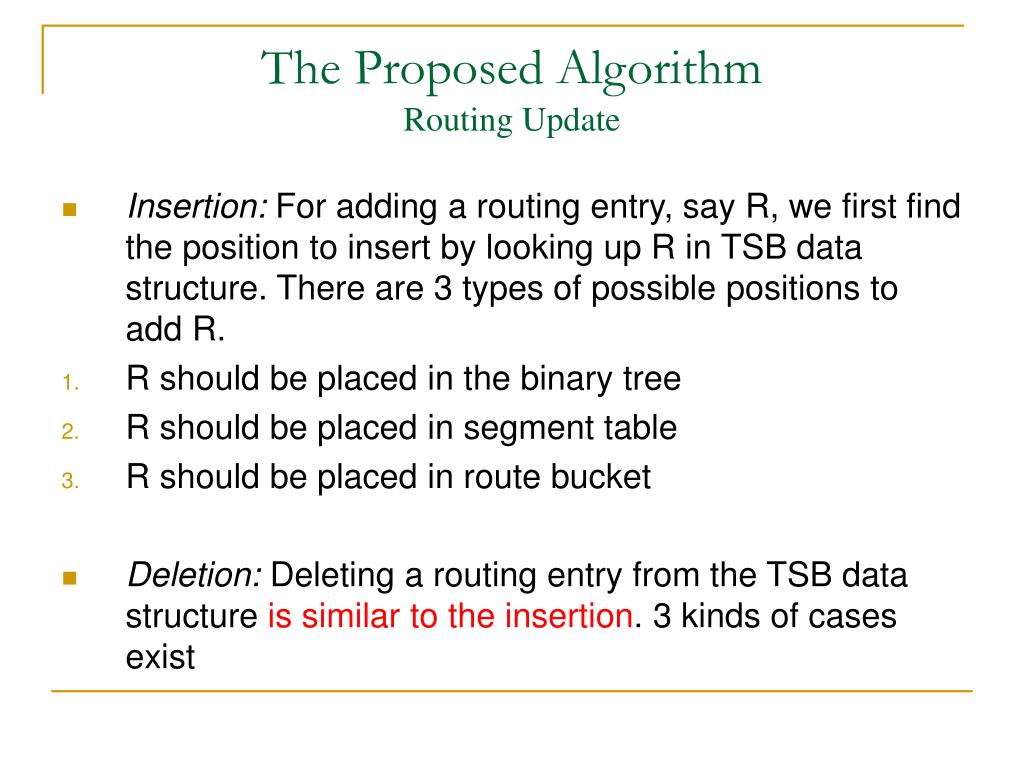 Ppt Tree Segment Table And Route Bucket A Multi Stage Algorithm For Ipv6 Routing Table