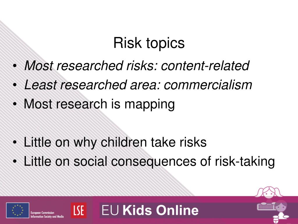 PPT - Risky experiences for children online: Charting European research ...