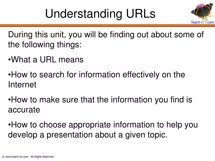 PPT - Understanding URLs PowerPoint Presentation, free download - ID ...