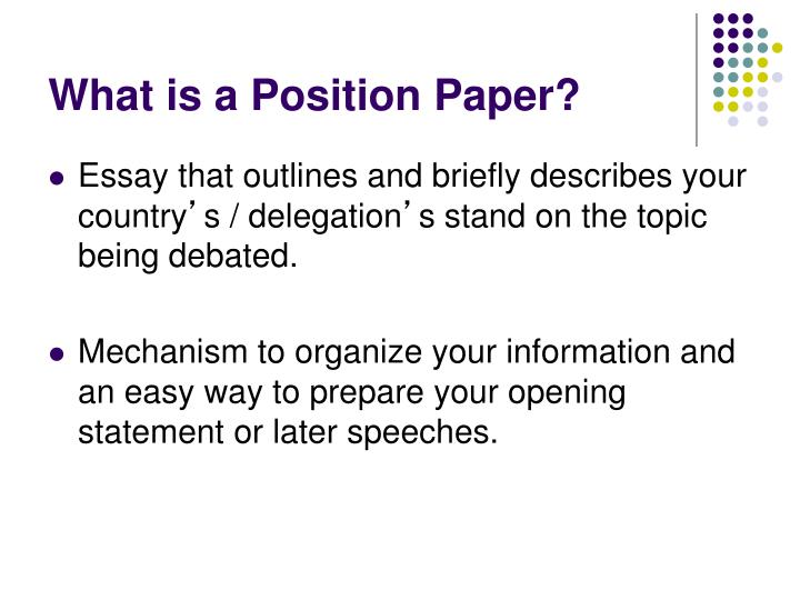 PPT - MUN Position Papers PowerPoint Presentation - ID:6416228