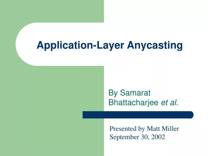 PPT - Application-Layer Anycasting PowerPoint Presentation, free download - ID:6416963