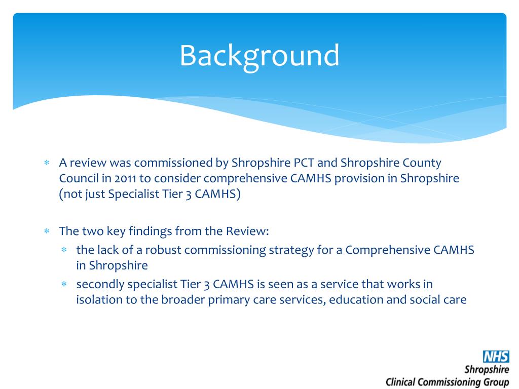 PPT - Child and Adolescent Mental Health Services – Tier 3 Service ...