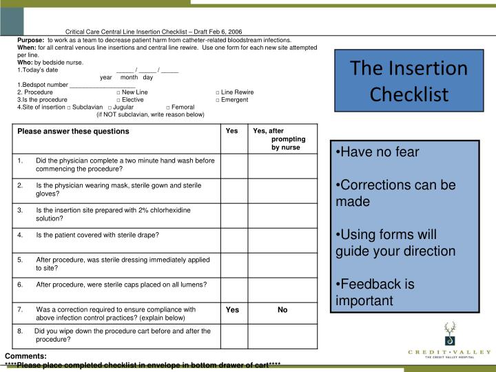 PPT - Whose Line is It Anyway? Preventing Central Line Blood Stream ...
