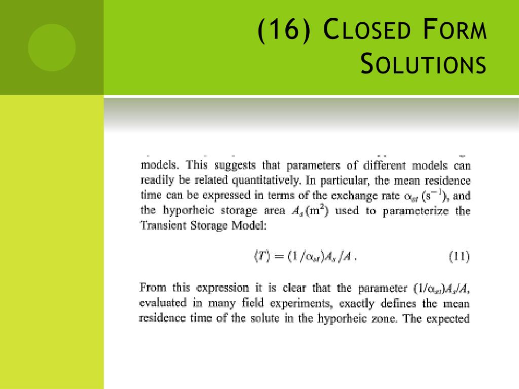 PPT - Flow-Induced Exchange in Hyporheic Zones: Impacts on Solute ...