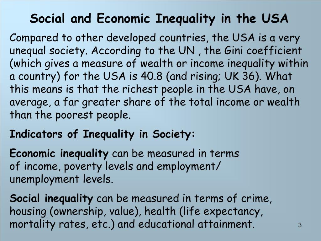 PPT - 7. Social and Economic Inequality in the USA PowerPoint ...