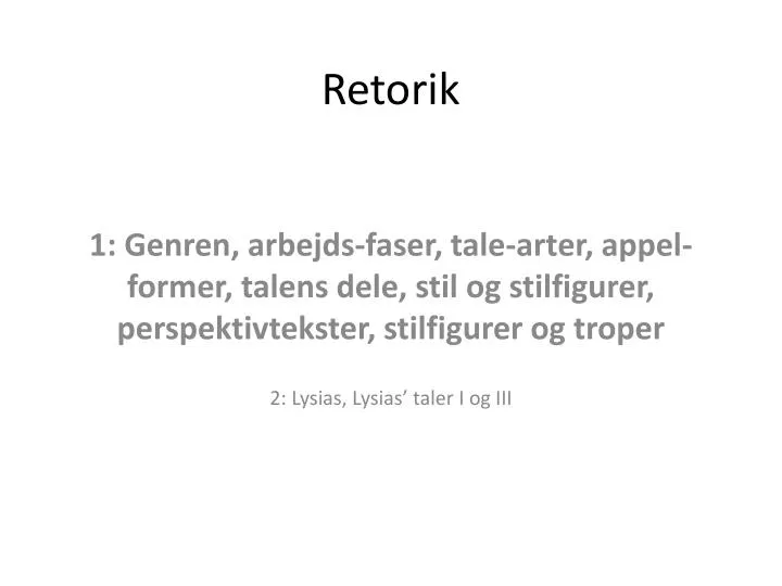PPT - Retorik PowerPoint Presentation, free download - ID:6420331