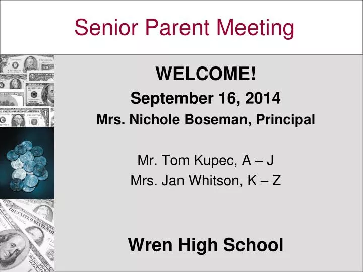 PPT - Senior Parent Meeting PowerPoint Presentation, free download - ID ...