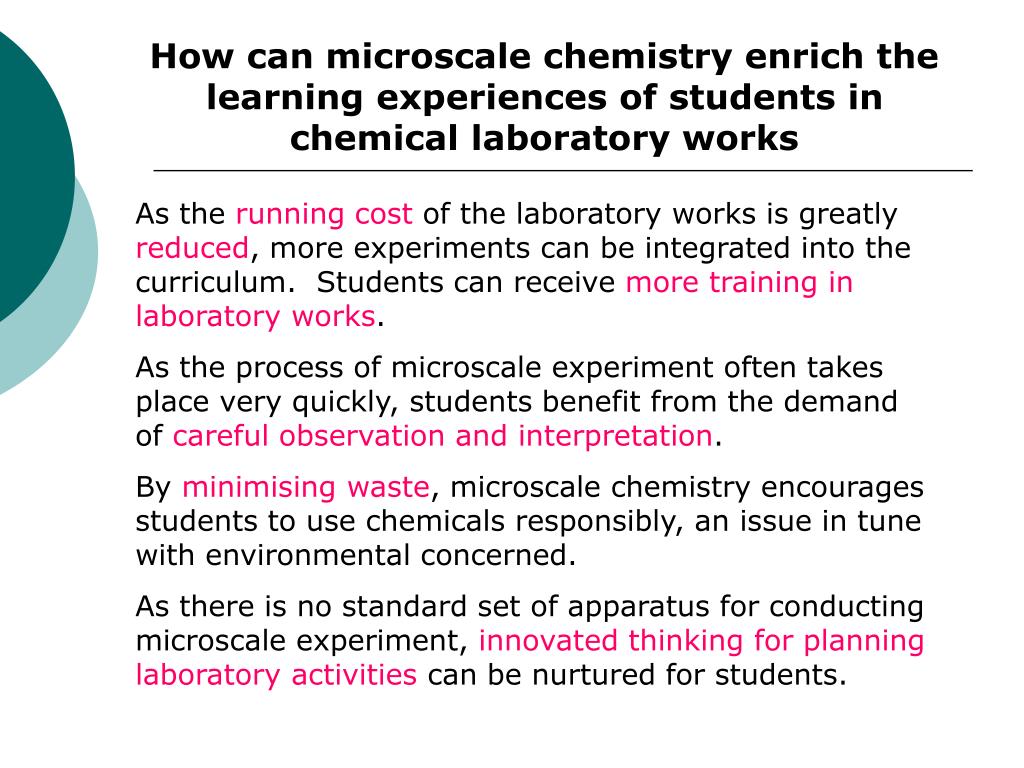 PPT - Microscale Chemistry: An Overview Professor Chan Wing-Hong ...