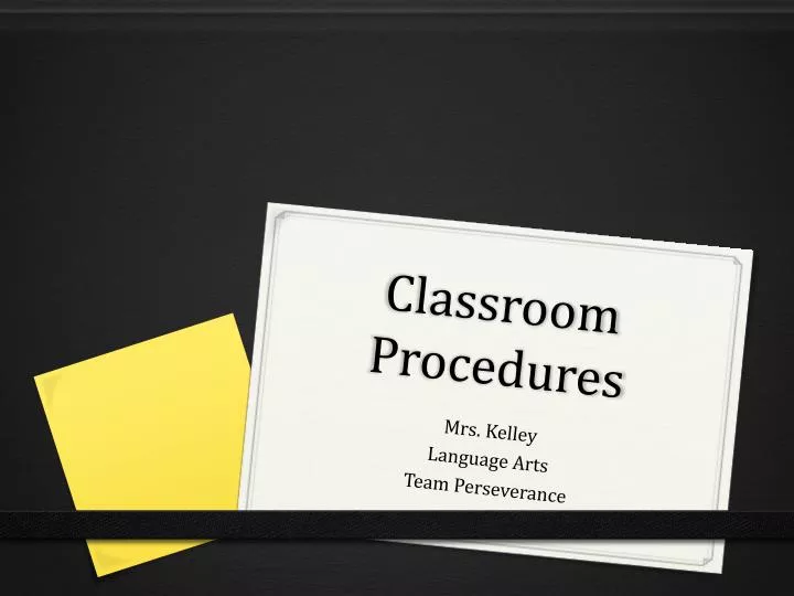 PPT - Classroom Procedures PowerPoint Presentation, free download - ID ...