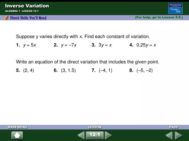 PPT - Inverse Variation PowerPoint Presentation, free download - ID:6423894