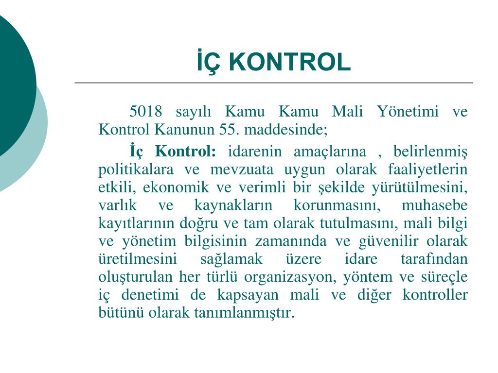 PPT - KAMU İÇ KONTROL STANDARTLARI UYUM EYLEM PLANI PowerPoint ...