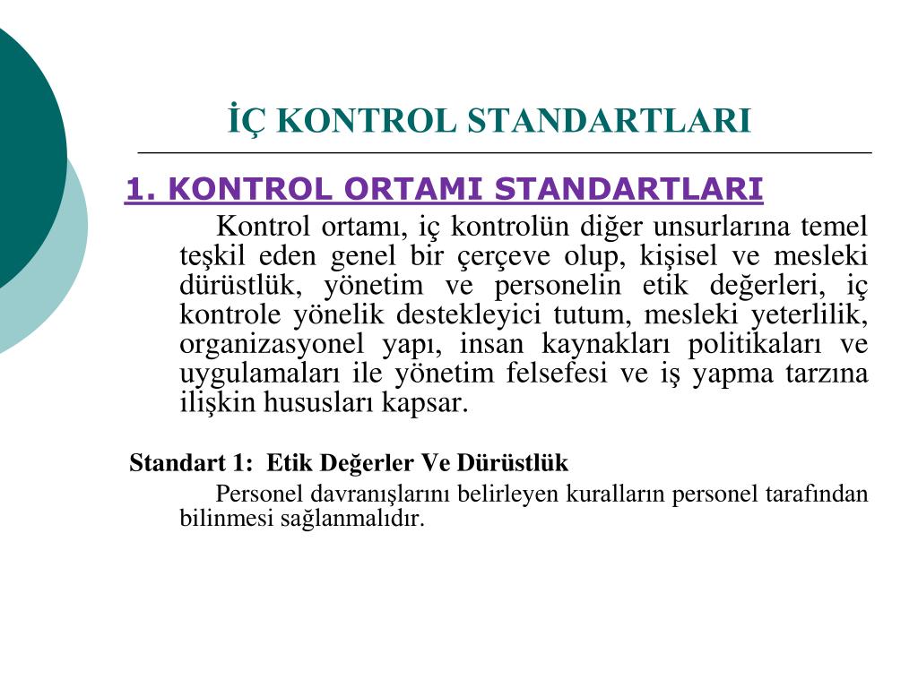 PPT - KAMU İÇ KONTROL STANDARTLARI UYUM EYLEM PLANI PowerPoint ...
