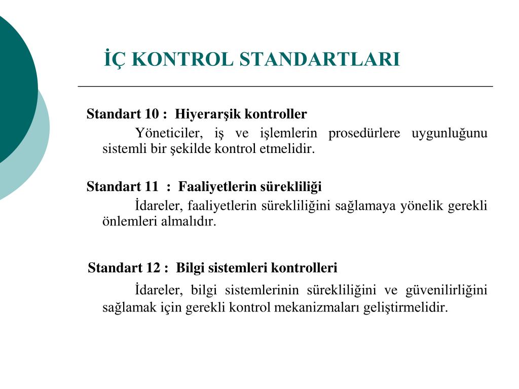 PPT - KAMU İÇ KONTROL STANDARTLARI UYUM EYLEM PLANI PowerPoint ...