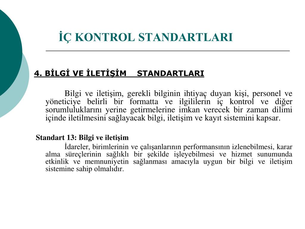 PPT - KAMU İÇ KONTROL STANDARTLARI UYUM EYLEM PLANI PowerPoint ...