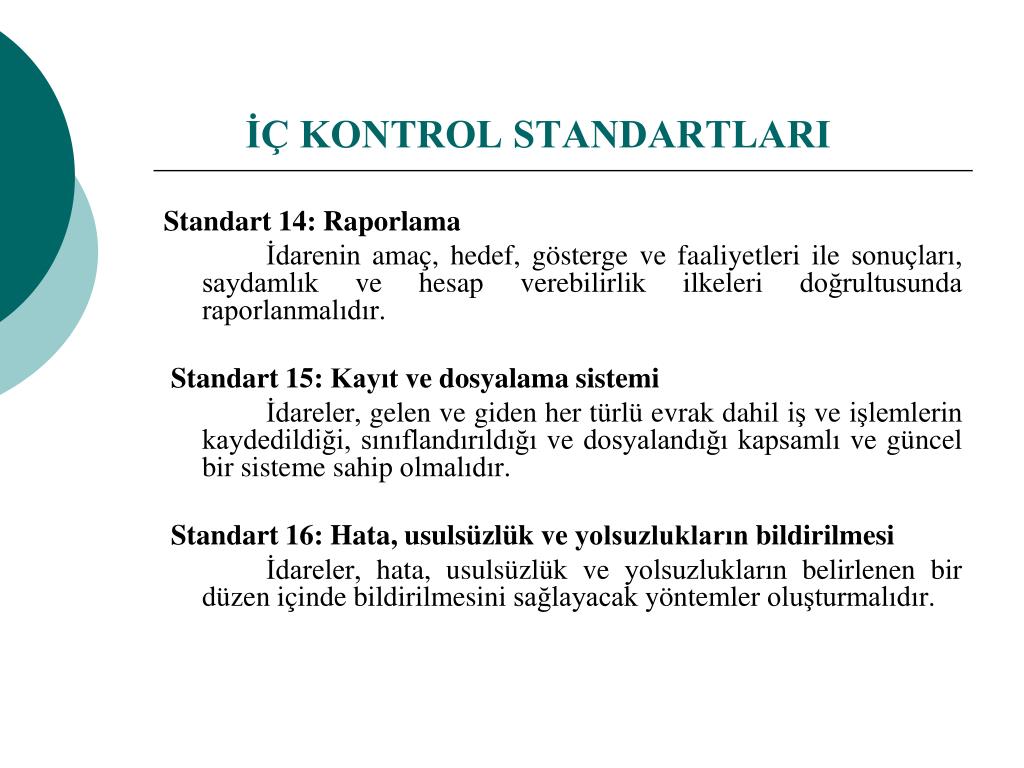 PPT - KAMU İÇ KONTROL STANDARTLARI UYUM EYLEM PLANI PowerPoint ...