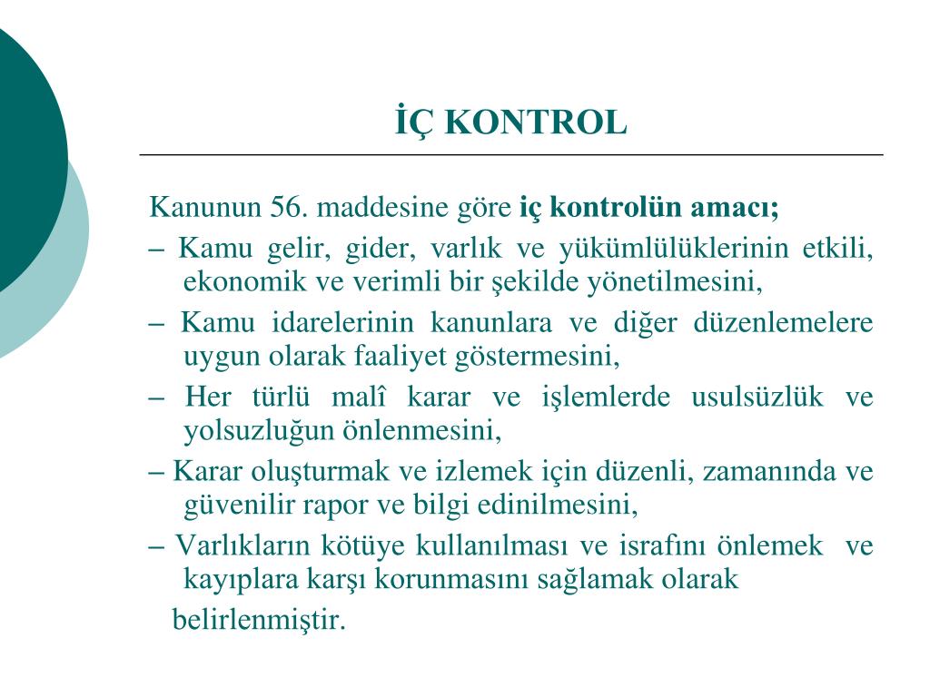 PPT - KAMU İÇ KONTROL STANDARTLARI UYUM EYLEM PLANI PowerPoint ...