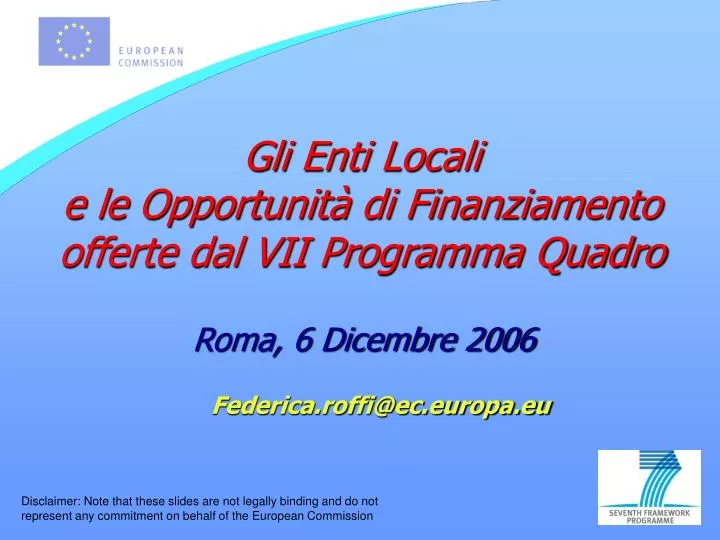 PPT - Federica.roffi@ec.europa.eu PowerPoint Presentation, free ...
