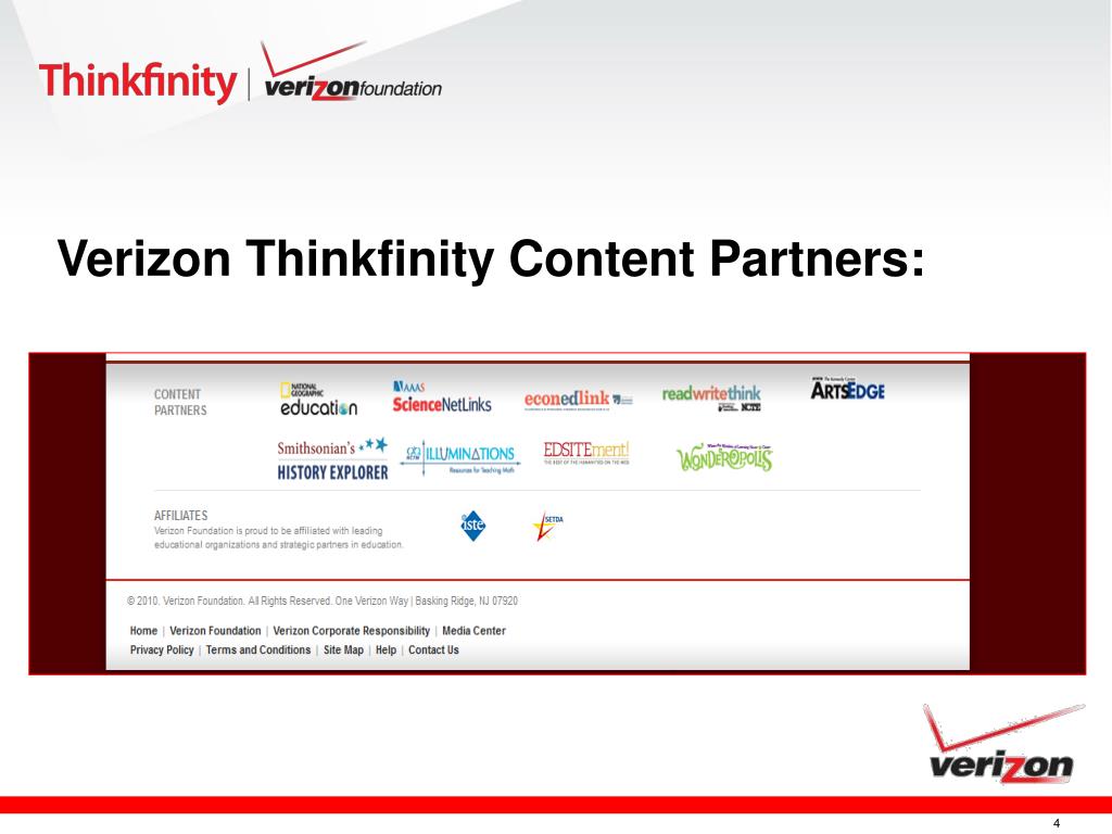 PPT - What is Verizon Thinkfinity? Catherine Giddens South Carolina ...