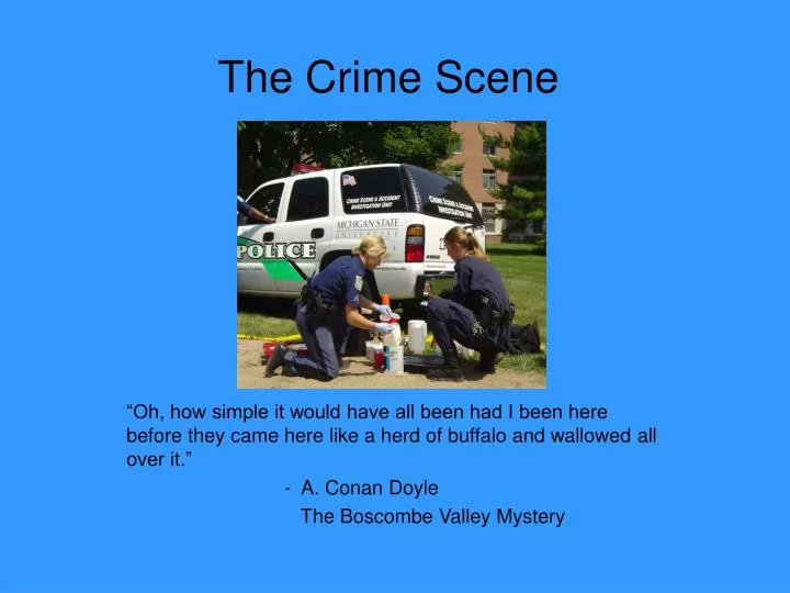 PPT - The Crime Scene PowerPoint Presentation, free download - ID:6429443