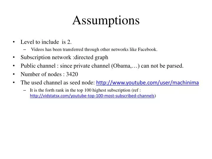 PPT - Assumptions PowerPoint Presentation, free download - ID:6432302