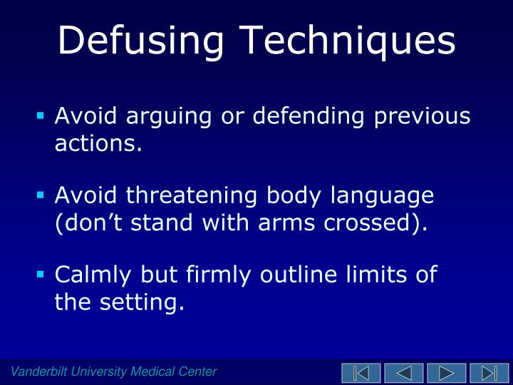 PPT - “Universal Behavioral Precautions” Techniques of Verbal De ...