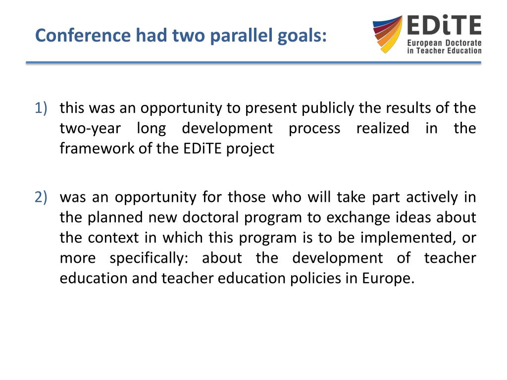 PPT - European future of Doctorate in Teacher Education - international ...