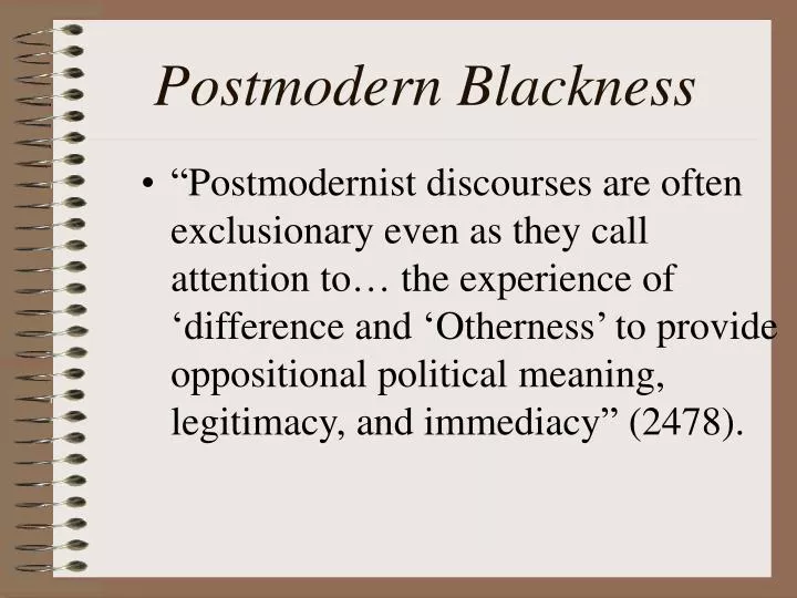 PPT - Postmodern Blackness PowerPoint Presentation, free download - ID ...