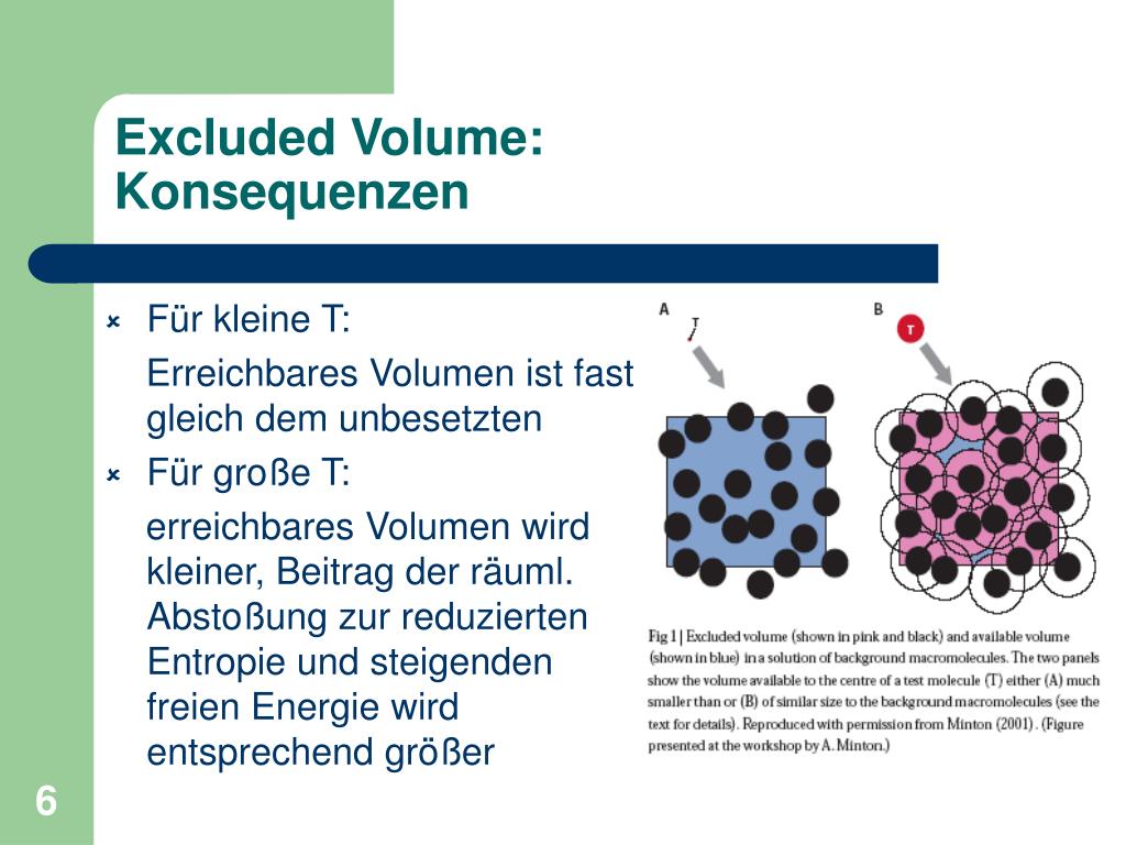 PPT - Assoziationen in dicht gepackter Umgebung und Excluded Volume ...