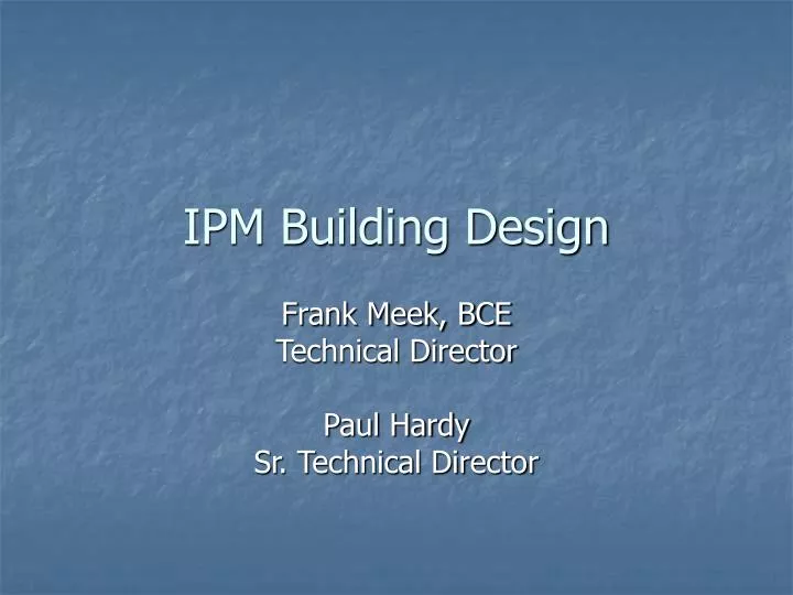 PPT - IPM Building Design PowerPoint Presentation, free download - ID ...