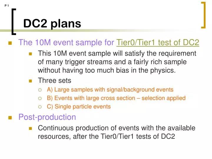 PPT - DC2 plans PowerPoint Presentation, free download - ID:6436158