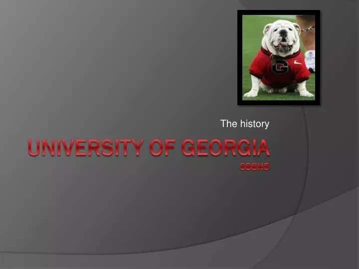 PPT - University of Georgia SS8H5 PowerPoint Presentation, free ...
