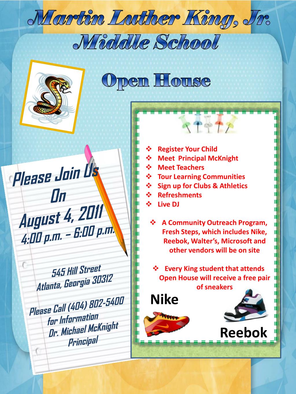 PPT - Join Us for Martin Luther King Jr. Middle School Open House ...