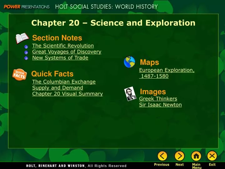 PPT - Chapter 20 – Science and Exploration PowerPoint Presentation ...