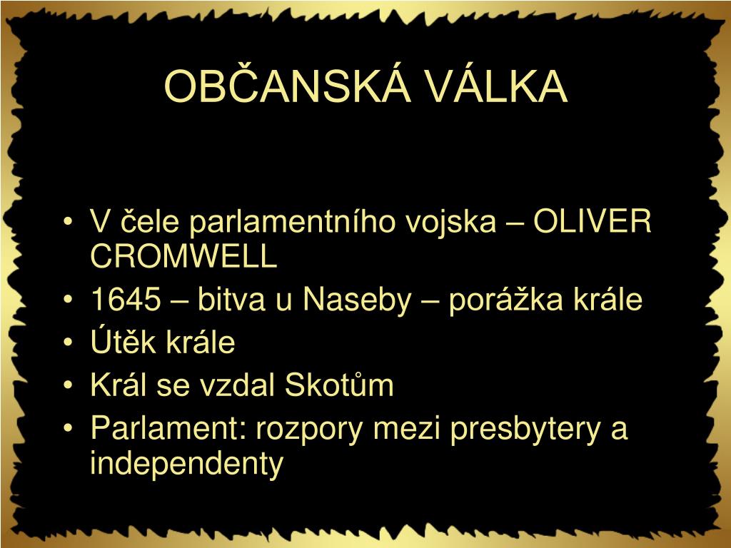 PPT - ANGLICKÁ BURŽOAZNÍ REVOLUCE PowerPoint Presentation, free ...