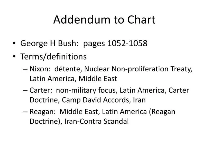 PPT - Addendum to Chart PowerPoint Presentation, free download - ID:6439337