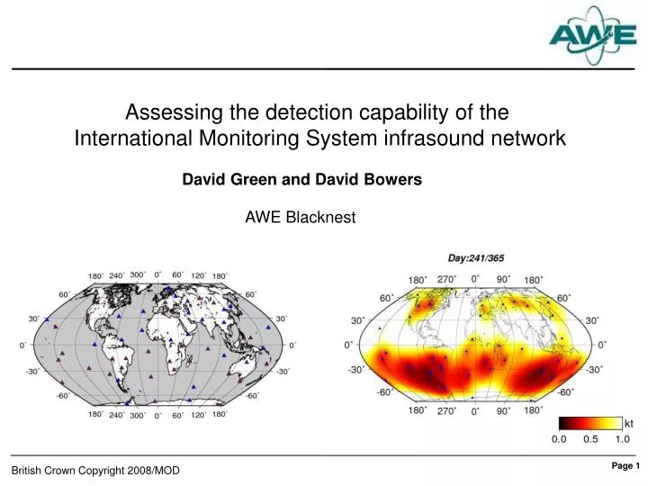 PPT - Assessing the detection capability of the International ...