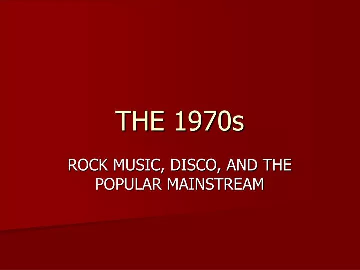 PPT - THE 1970s PowerPoint Presentation, free download - ID:6439692