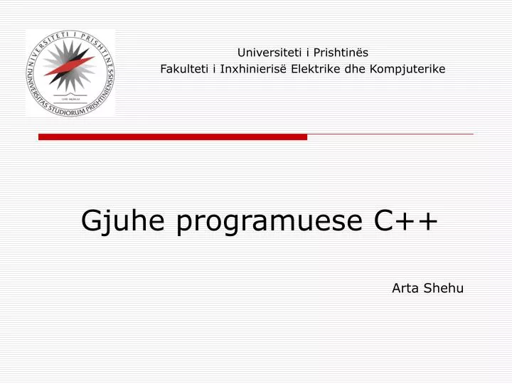 PPT - Gjuhe programuese C++ PowerPoint Presentation, free download - ID ...