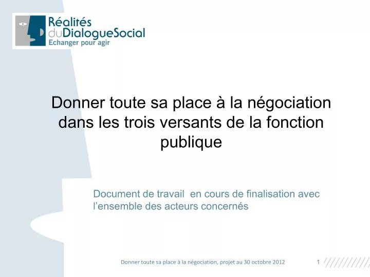 PPT - Document de travail en cours de finalisation avec l’ensemble des ...