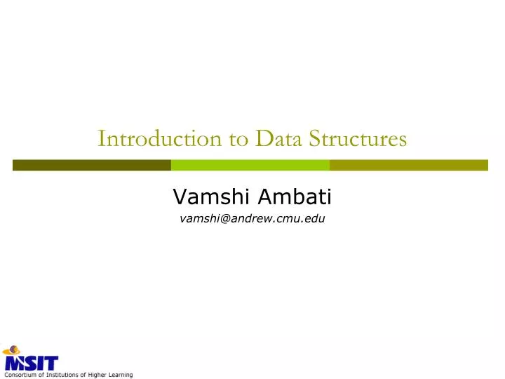PPT - Introduction to Data Structures PowerPoint Presentation, free ...