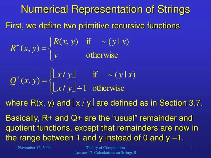 PPT - Numerical Representation of Strings PowerPoint Presentation, free ...