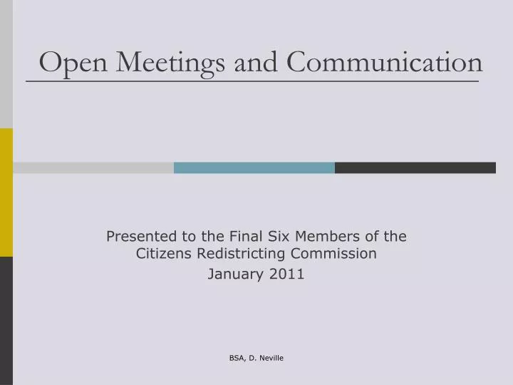 PPT - Open Meetings and Communication PowerPoint Presentation, free ...