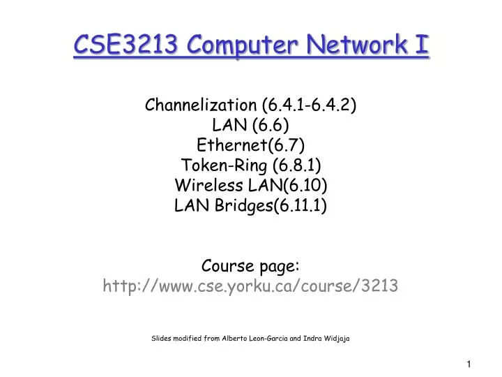 PPT - CSE3213 Computer Network I PowerPoint Presentation, free download - ID:6446014