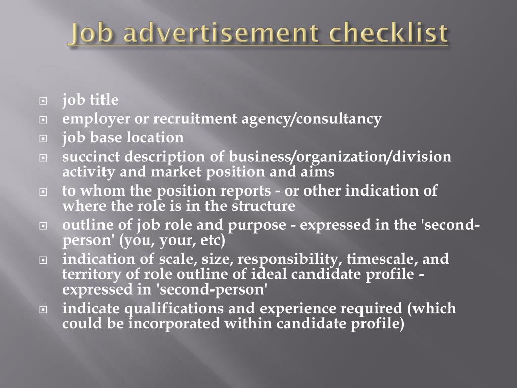 PPT - Designing Effective Job Advertisements and Interview Preparation ...