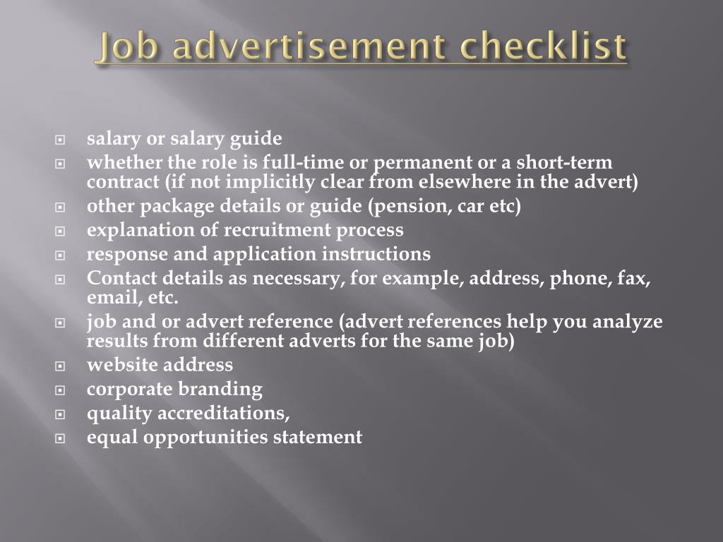 PPT - Designing Effective Job Advertisements and Interview Preparation ...