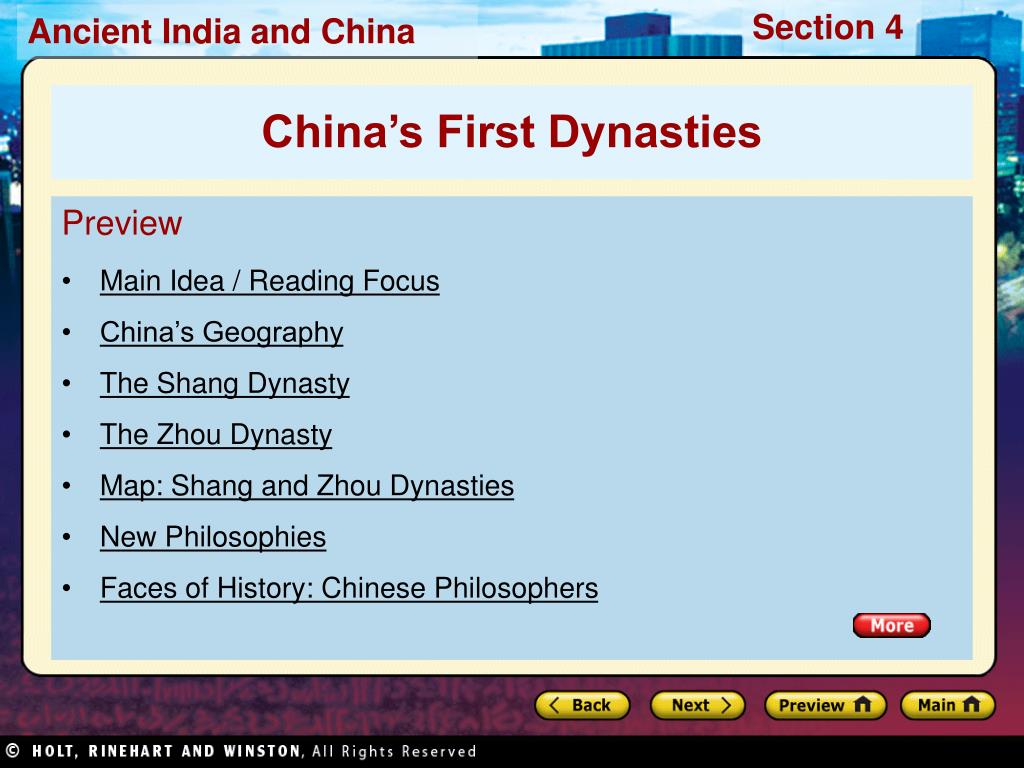 PPT - Preview Main Idea / Reading Focus China’s Geography The Shang ...