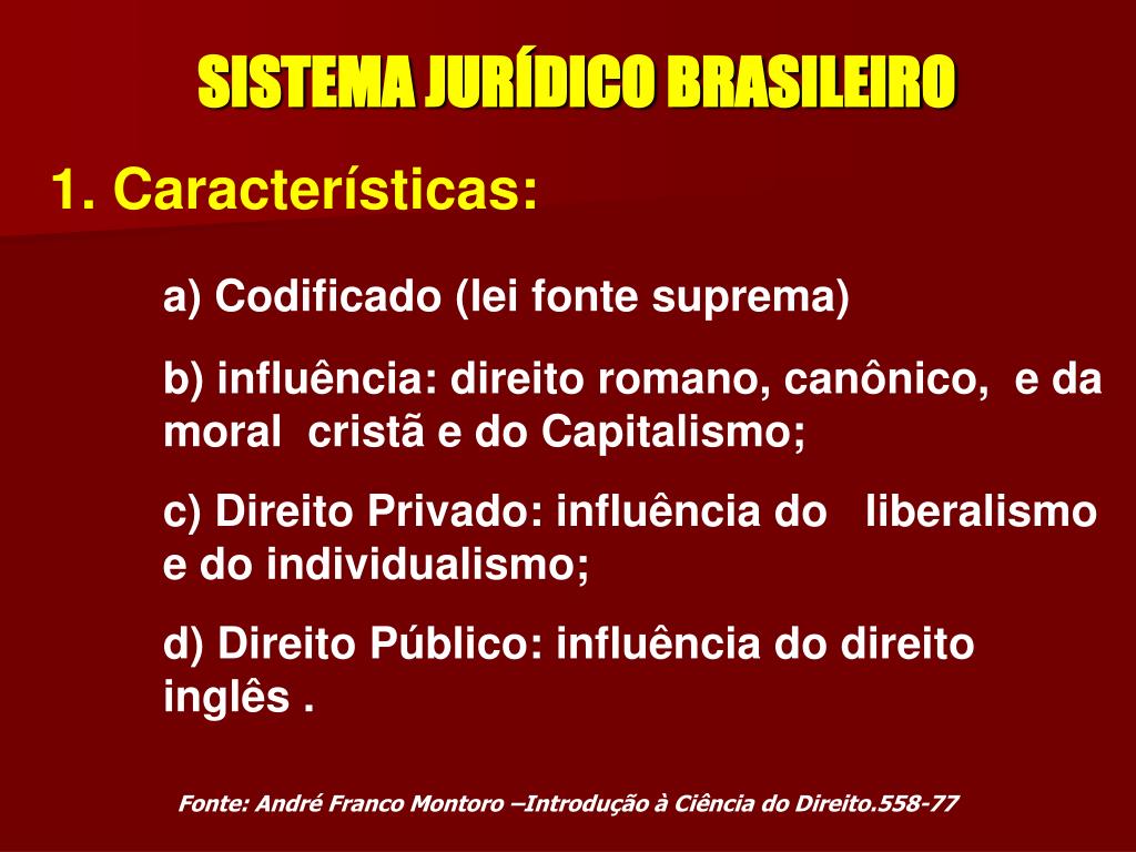 PPT - O SISTEMA JURÍDICO BRASILEIRO PowerPoint Presentation, free ...