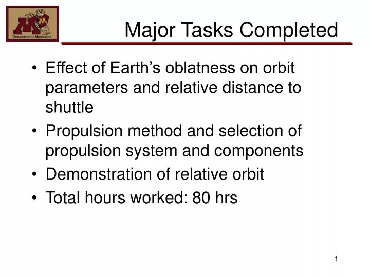 PPT - Major Tasks Completed PowerPoint Presentation, free download - ID ...