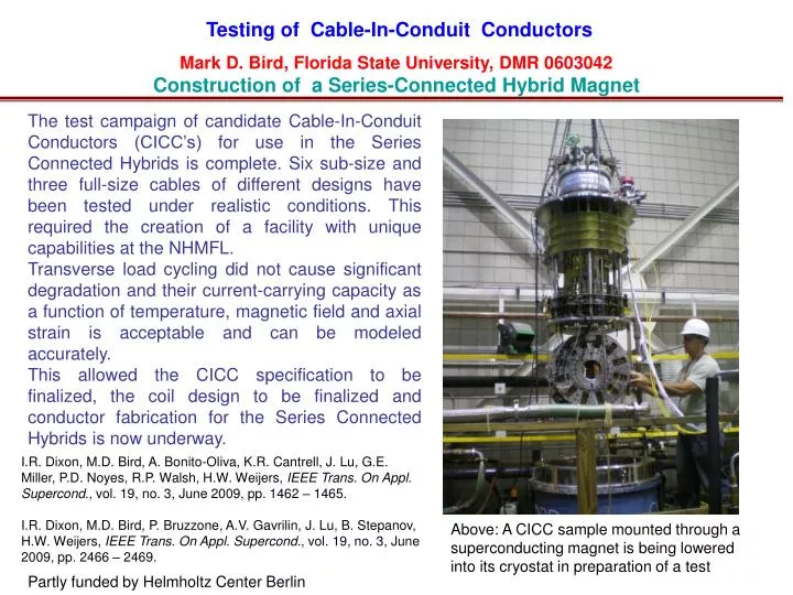PPT - Testing of Cable-In-Conduit Conductors PowerPoint Presentation ...